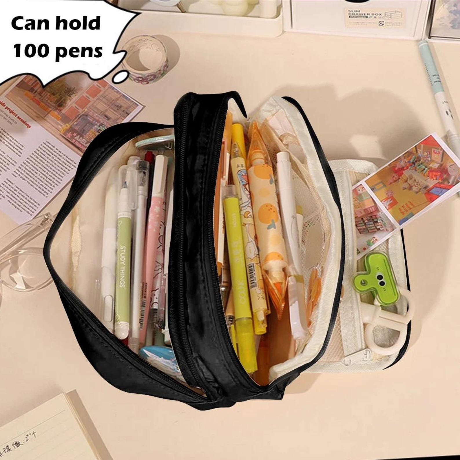 Large Capacity Pencil Case | Cute Multi-layer Pen Pouch | Durable ...