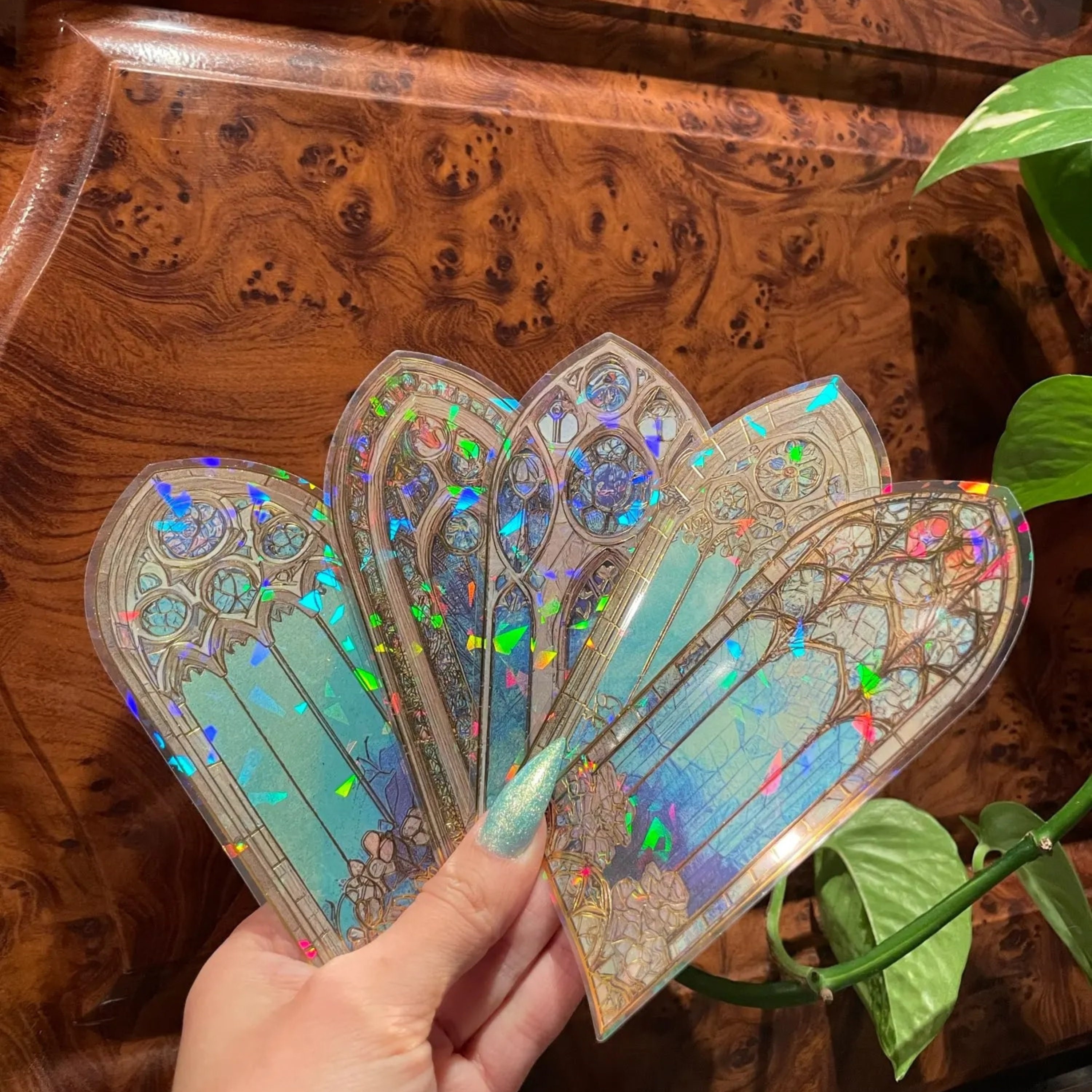 Retro Glazed Window Stickers Set of 10 Decorative Waterproof Stickers for Scrapbooking, Labels ...