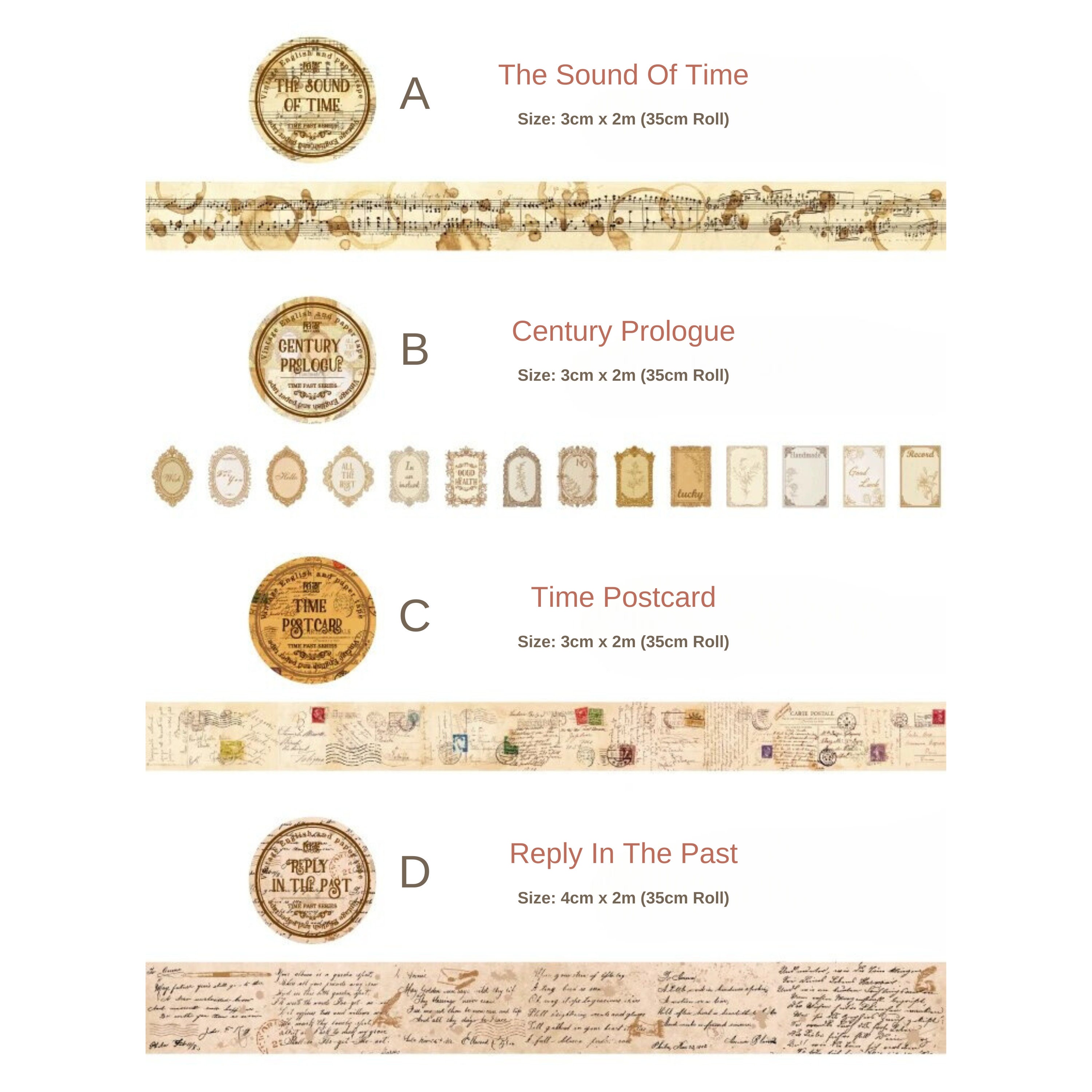 Vintage Washi Tape Set Masking Tape Perfect for - Etsy