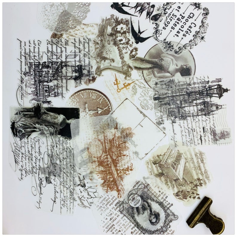 Vintage Black & White Newspapers Stickers 17pcs Set - DIY Craft ...