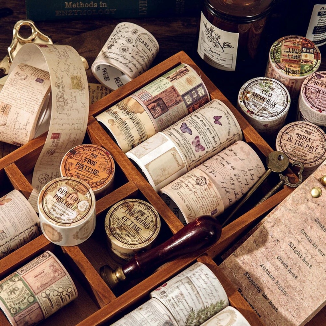 Vintage Washi Tape Set Masking Tape Perfect for - Etsy