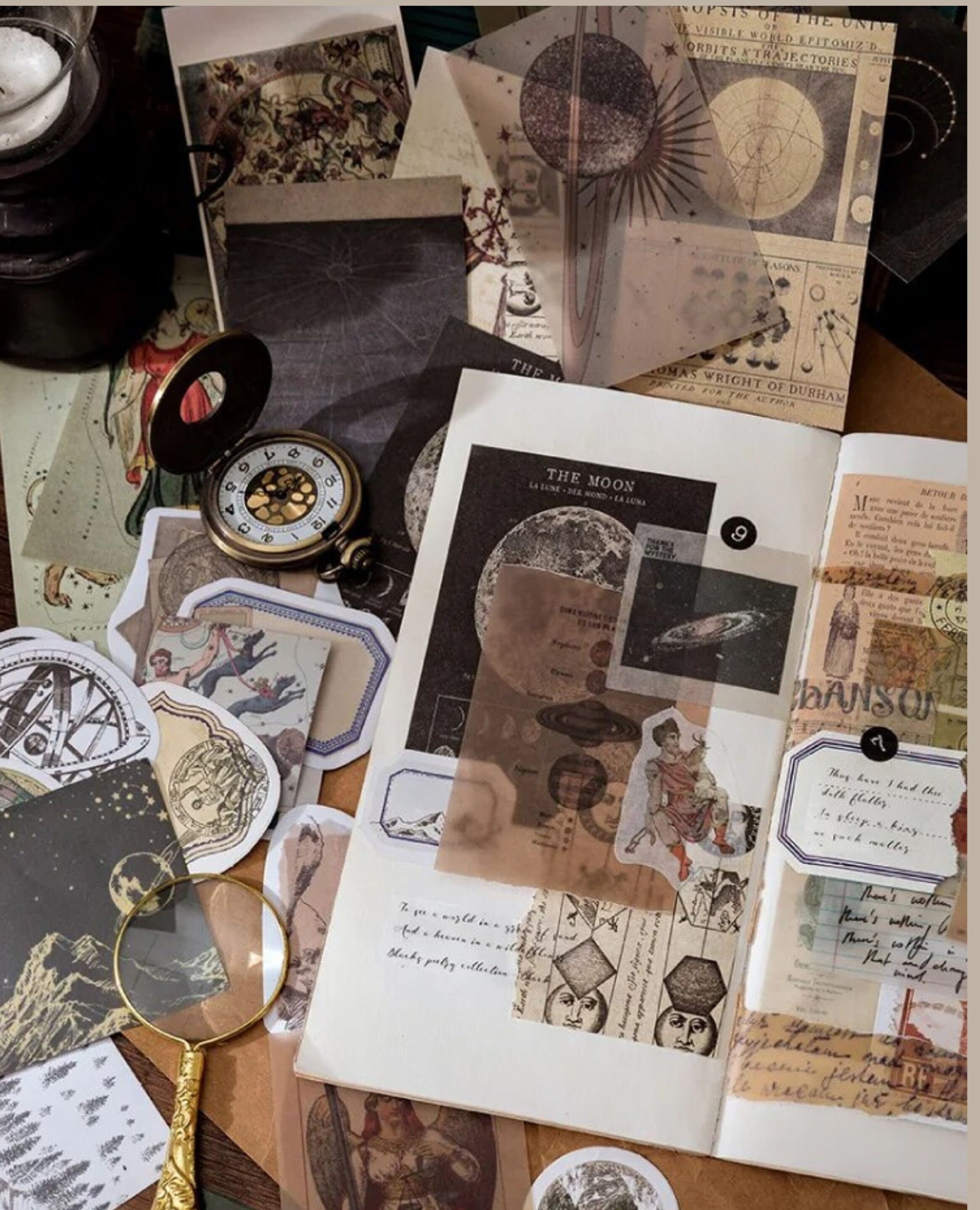 60pcs/pack Vintage Stationery Sticker Set, Aesthetic Additions for Junk ...