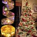 LED Christmas Bow String Lights DIY Lace Ribbon Tree Ornaments Holiday ...