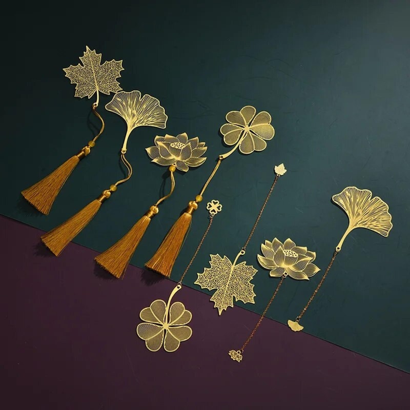 Ginkgo bookmark metal - Etsy.de