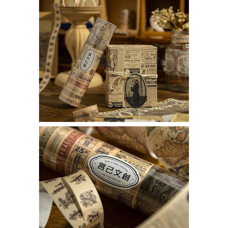 Set of 8 Antique Japanese Masking Tapes Vintage Washi Tape Rolls for ...