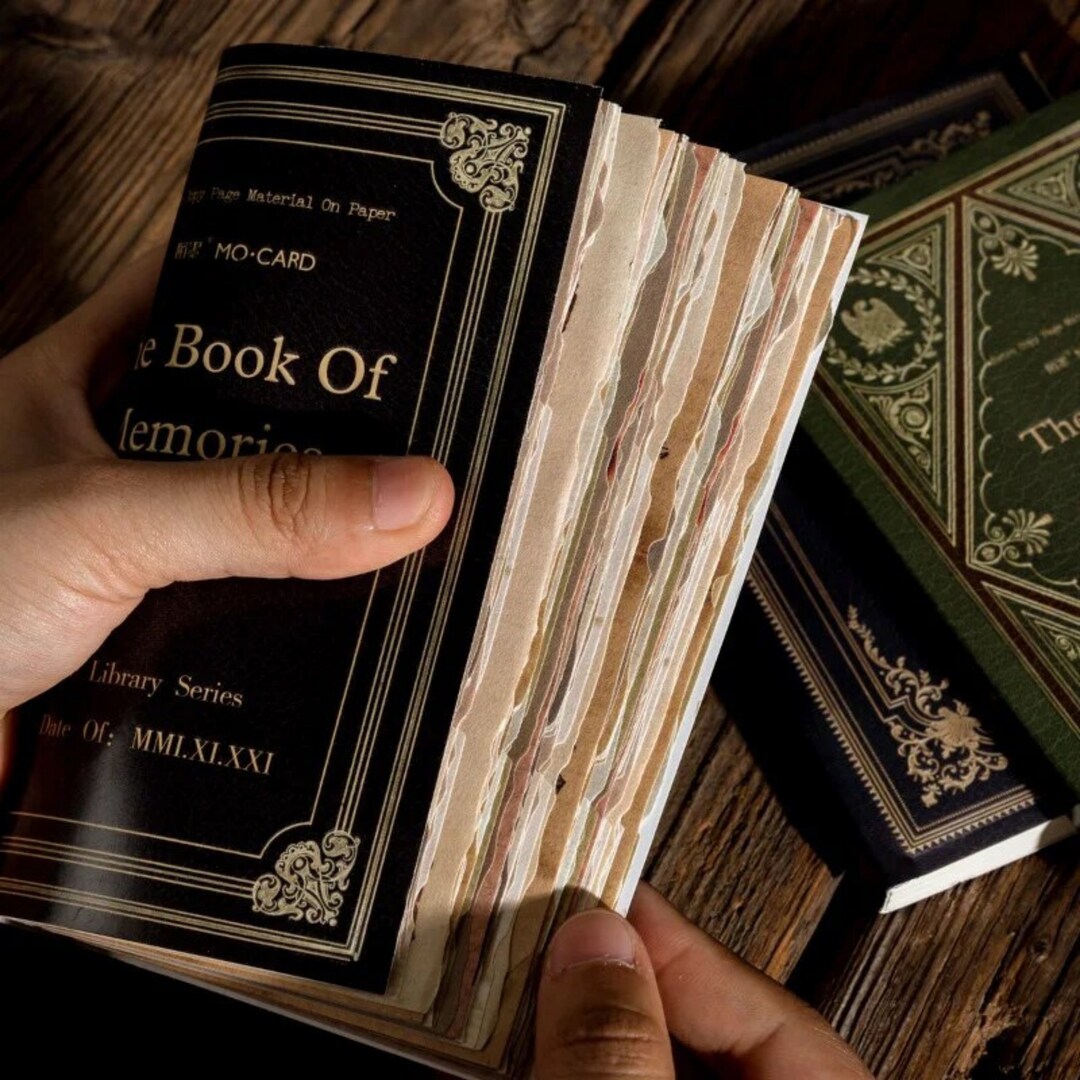 Book of Memories - 60 Sheets Paper Booklet Scrapbook Ephemera for Junk ...