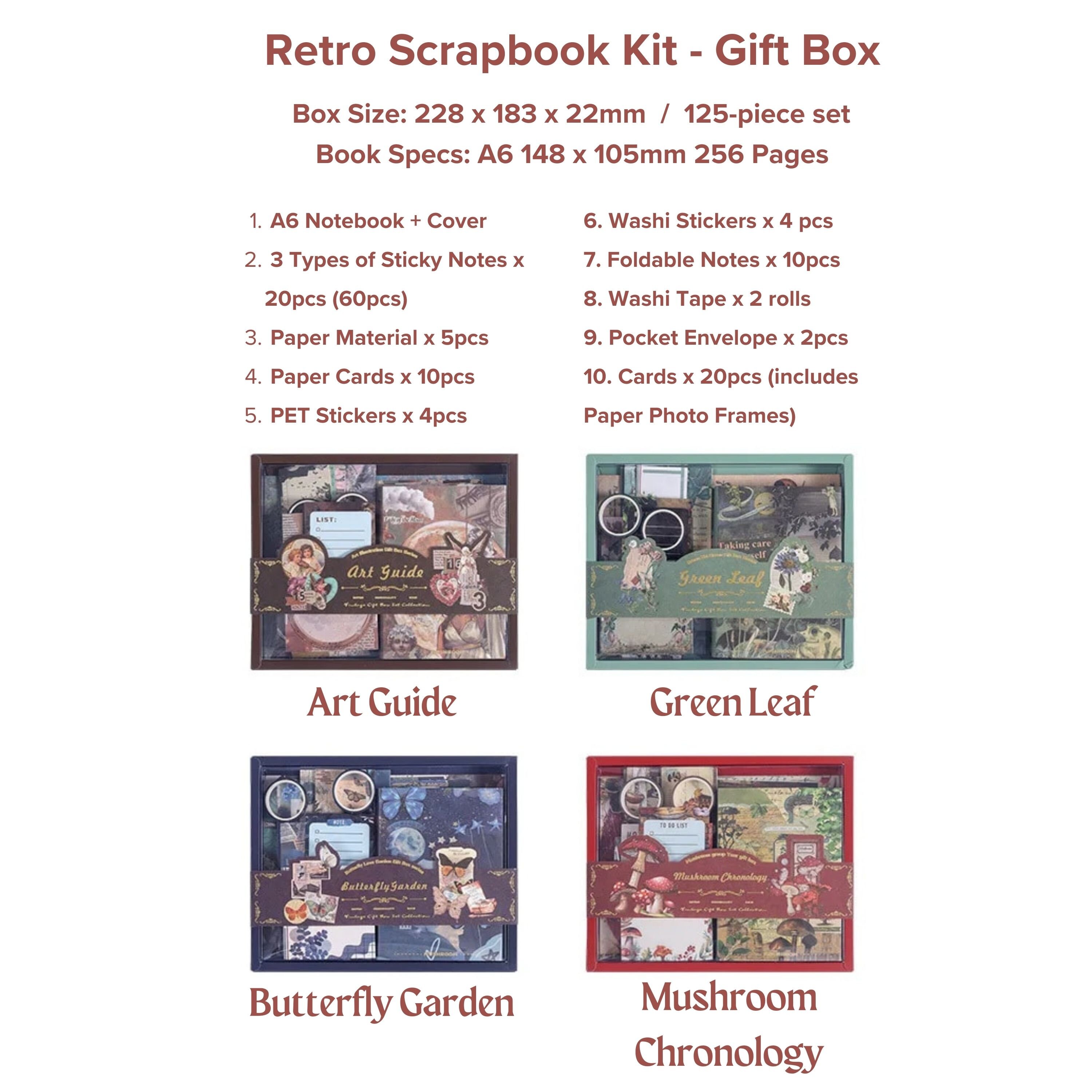 Scrapbooking Set 125 Items, DIY Diary Album Stickers, Material Paper ...