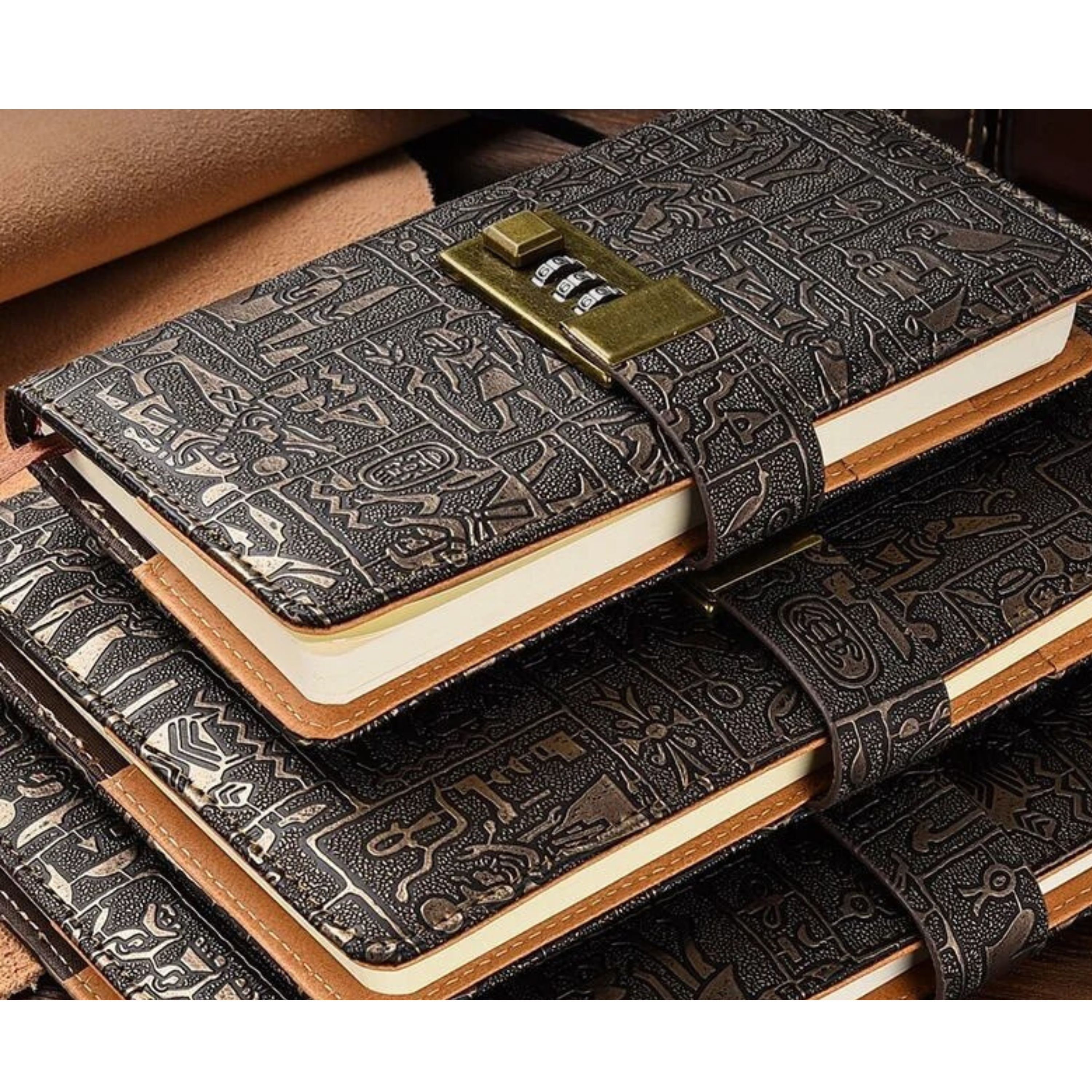 Egyptian Style Journal Notebook, Embossed Ancient Patterns Journals ...