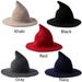 Witch Hat for Women | Wool Halloween Costume Accessory | Wiccan Pointed ...