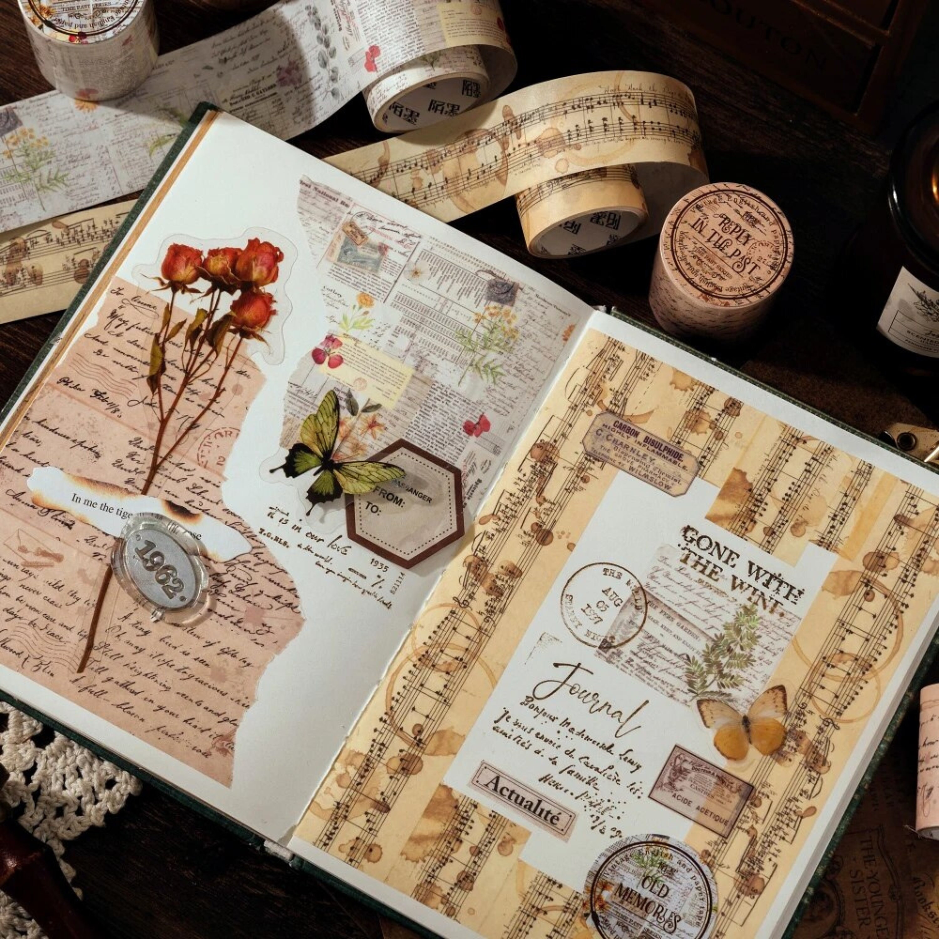 Vintage Washi Tape Set Masking Tape Perfect for - Etsy