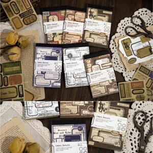 Classic Border Labels, Vintage Paper Stickers - 5pcs/pack Perfect for ...