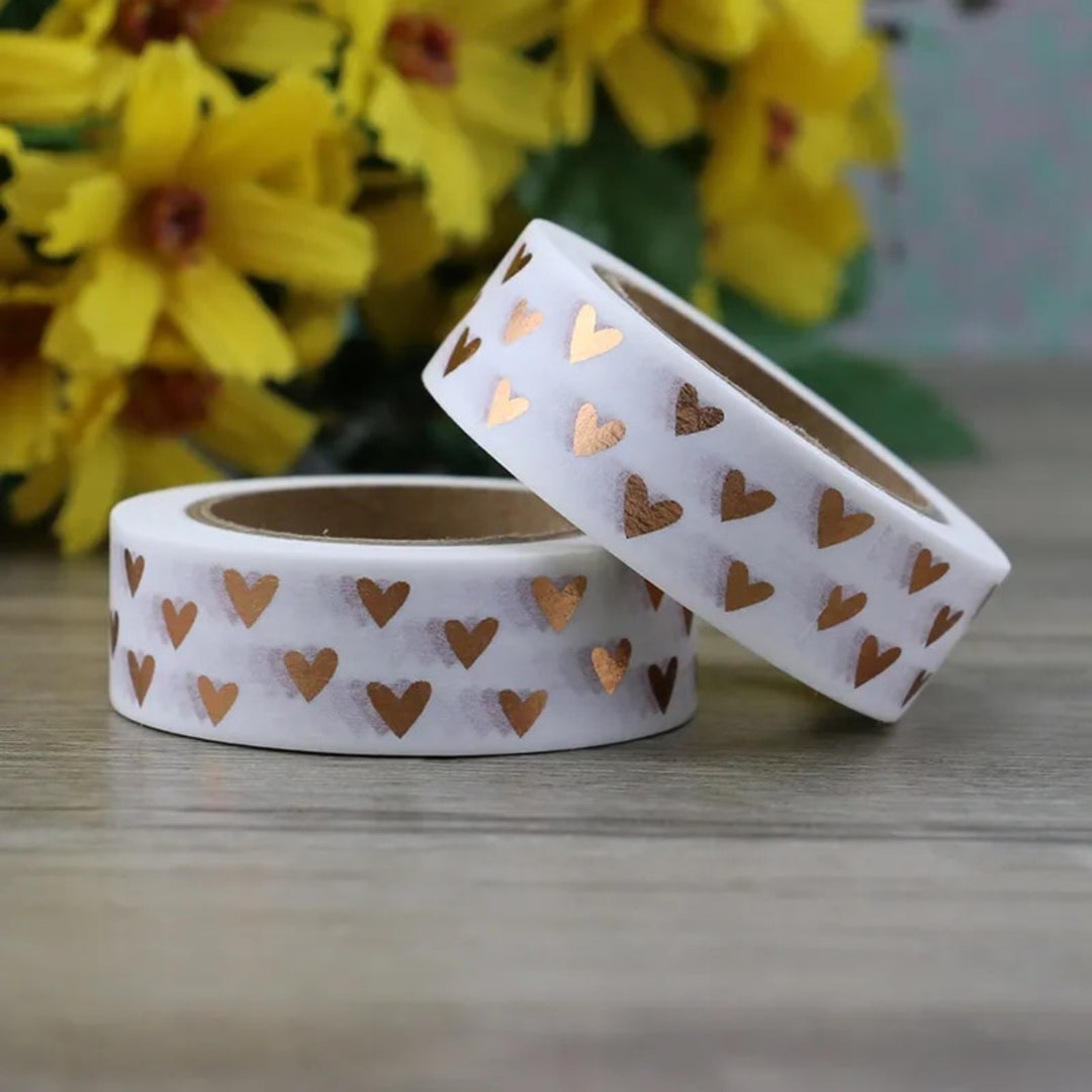 Love Hearts Translucent Masking Tape Heart Design Adhesive Tape, DIY ...
