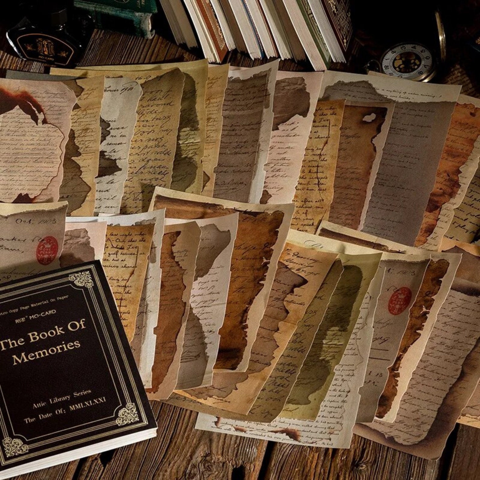Book of Memories - 60 Sheets Paper Booklet Scrapbook Ephemera for Junk ...
