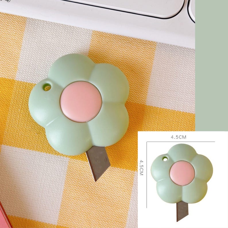 Cute Floral Mini Box Cutter, Retractable Utility Knife, Portable Letter ...