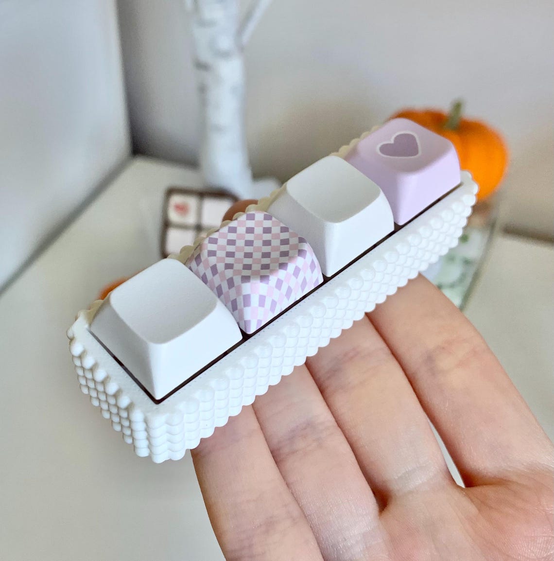 4 Button Desktop Mechanical Keyboard Fidget Toy 4 Key Sensory ADHD ...