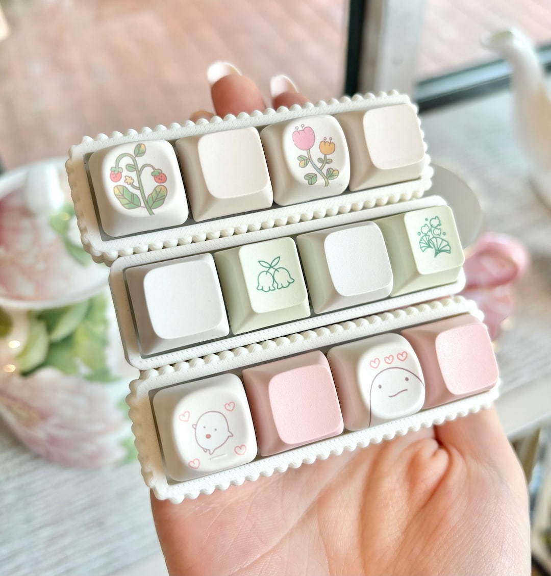 4 Button Desktop Mechanical Keyboard Fidget Toy - 4 Key Sensory ADHD ...