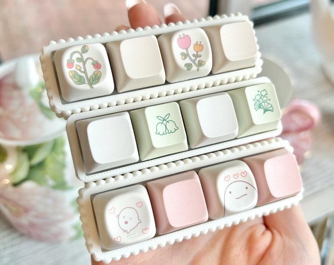 4 Button Desktop Mechanical Keyboard Fidget Toy - 4 Key Sensory ADHD ...