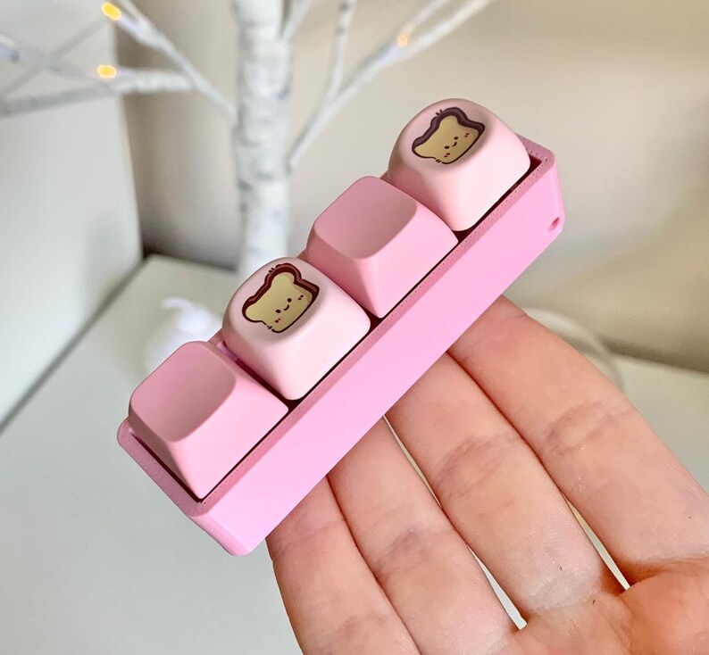 4 Button Desktop Mechanical Keyboard Fidget Toy 4 Key Sensory ADHD ...