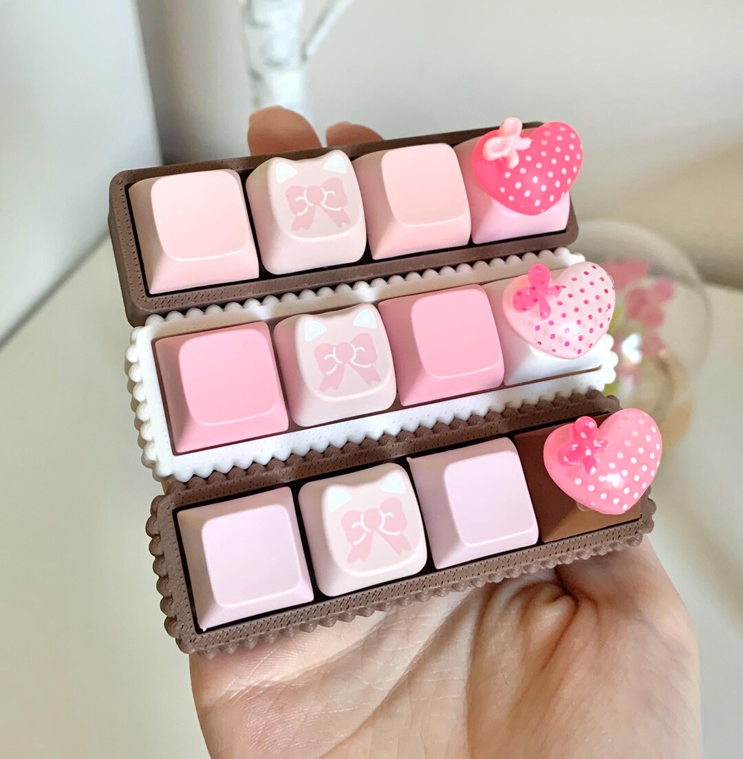 4 Button Desktop Mechanical Keyboard Fidget Toy 4 Key Sensory ADHD ...