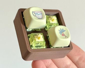 4 Button Desktop Mechanical Keyboard Fidget Toy - 4 Key Sensory ADHD ...