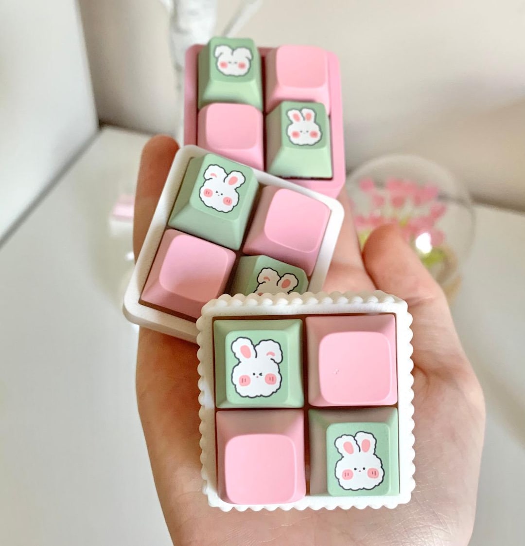 4 Button Desktop Mechanical Keyboard Fidget Toy 4 Key Sensory ADHD ...