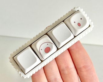 4 Button Desktop Mechanical Keyboard Fidget Toy - 4 Key Sensory ADHD ...