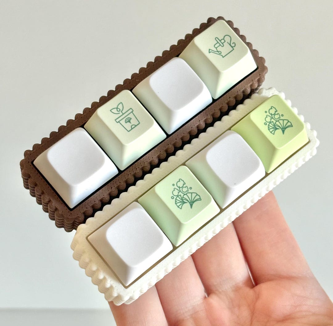 4 Button Flower Keyboard Fidget Toy Keychain - 4 Key ASMR Sensory ADHD ...