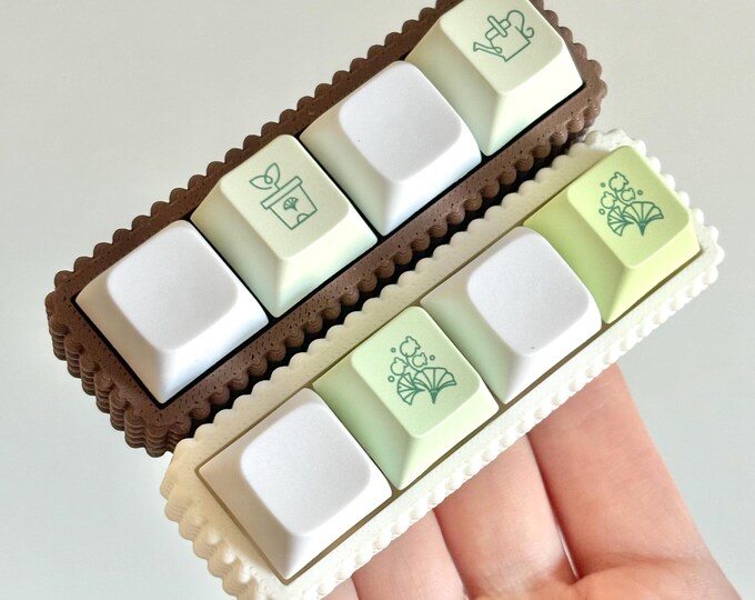 4 Button Flower Keyboard Fidget Toy Keychain - 4 Key ASMR Sensory ADHD ...