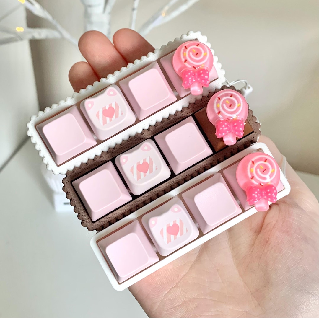 4 Button Desktop Mechanical Keyboard Fidget Toy - 4 Key Sensory ADHD ...