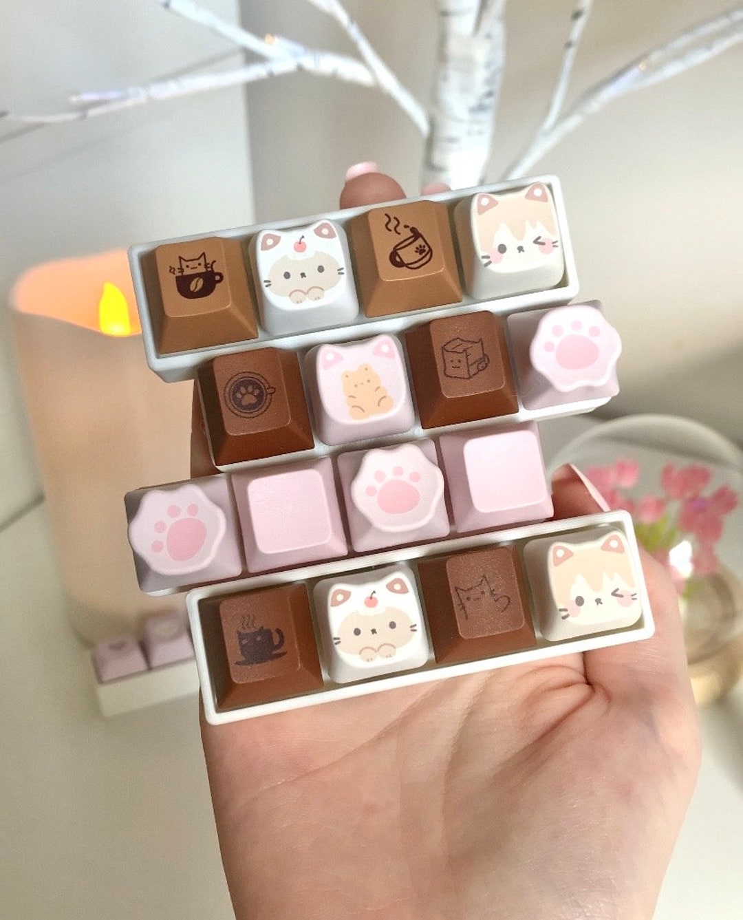 Desktop Mechanical Keyboard Fidget Toy - 4 Key Sensory Toy With Custom ...