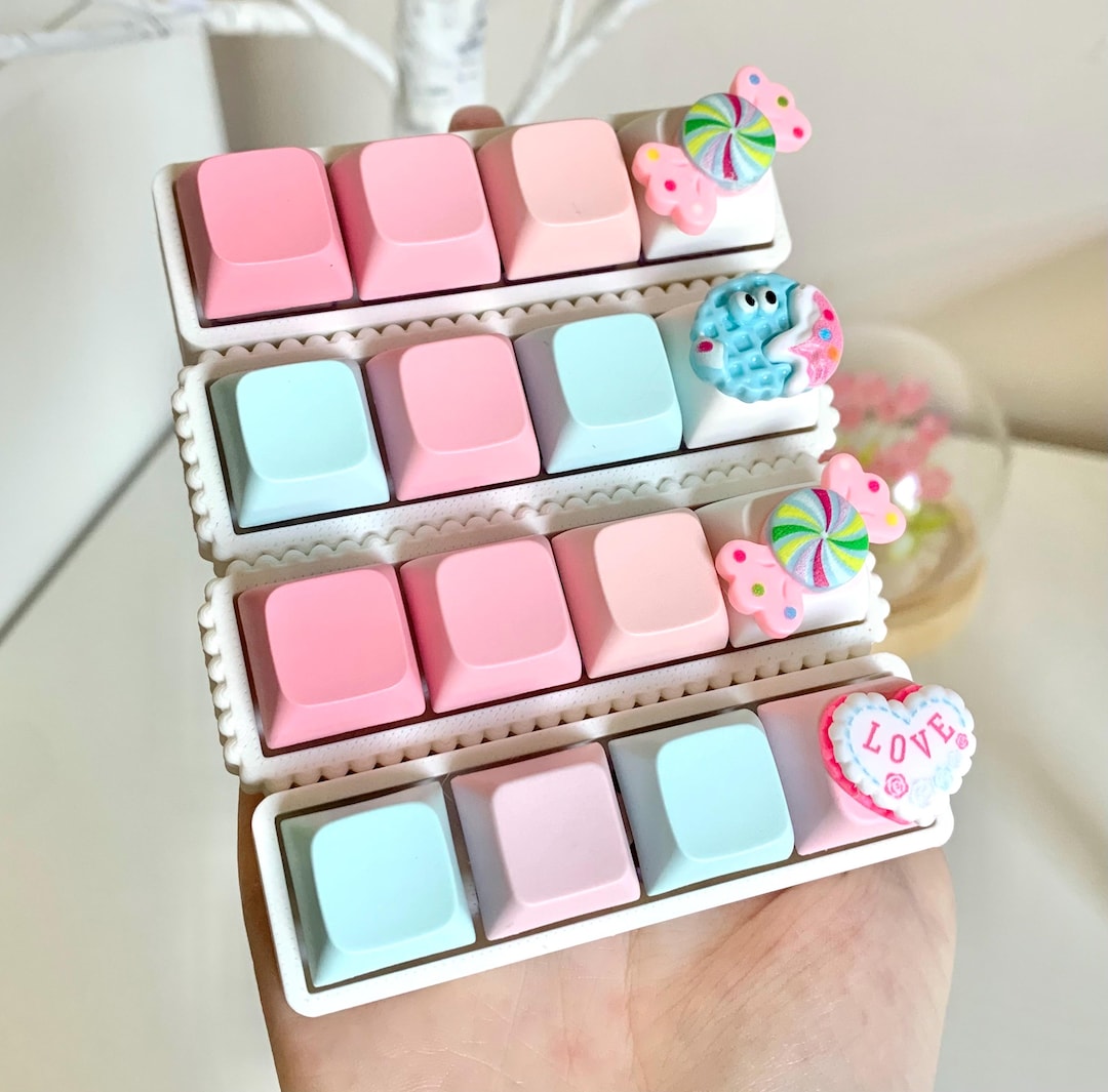 4 Button Desktop Mechanical Keyboard Fidget Toy 4 Key Sensory ADHD ...