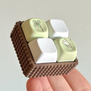 4 Button Desktop Mechanical Keyboard Fidget Toy - 4 Key Sensory ADHD ...