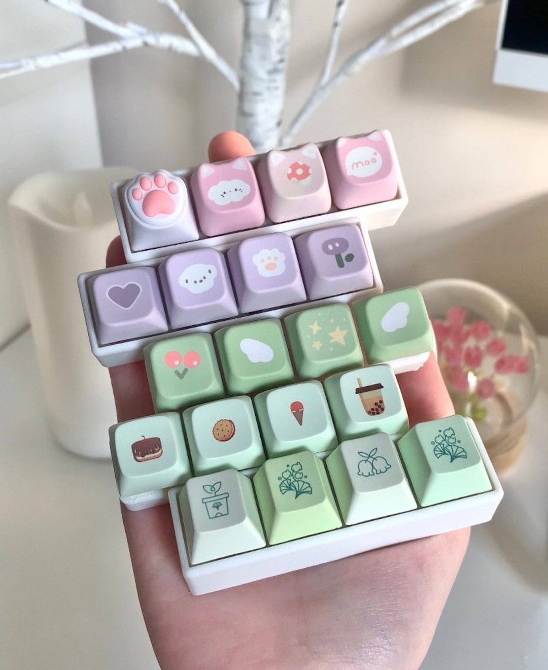 Desktop Mechanical Keyboard Fidget Toy - 4 Key Sensory Toy With Custom ...