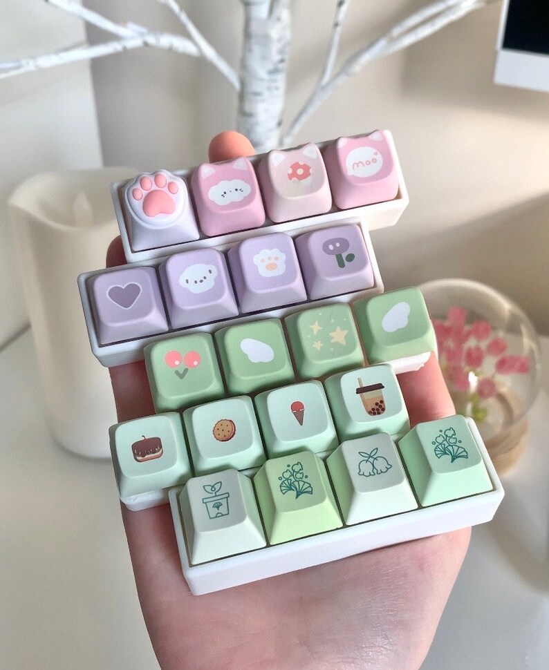 Desktop Mechanical Keyboard Fidget Toy 4 Key Sensory Toy With Custom ...