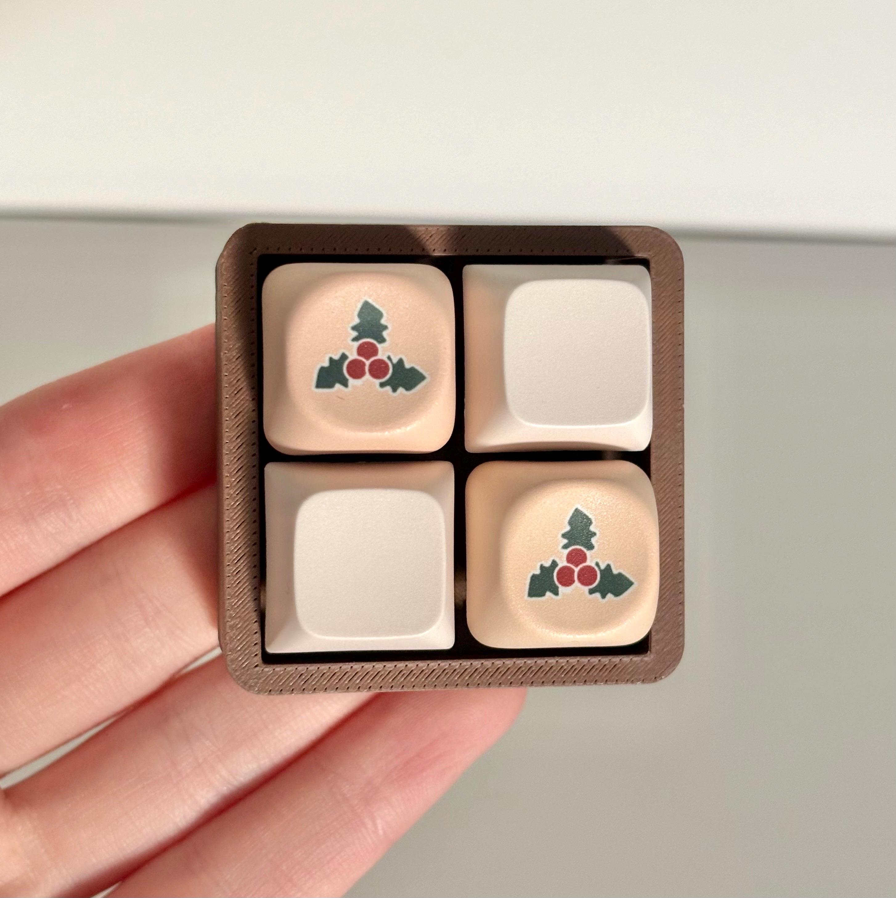 4 Button Desktop Mechanical Keyboard Fidget Toy 4 Key Christmas Gift ...