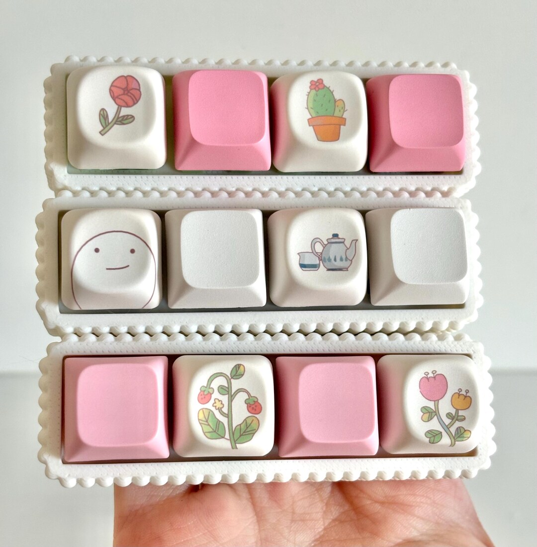 4 Button Desktop Mechanical Keyboard Fidget Toy - 4 Key Sensory ADHD ...