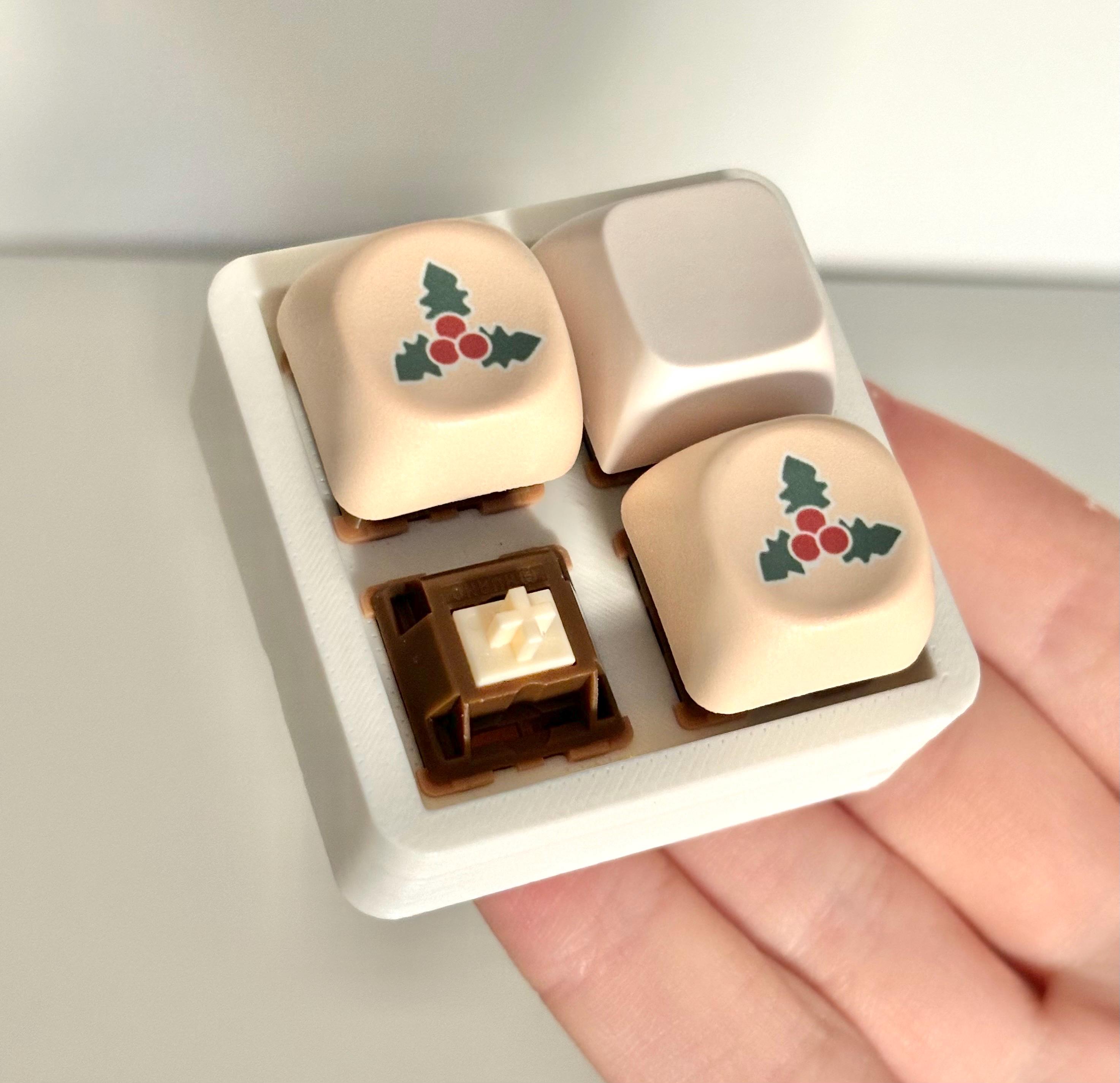 4 Button Desktop Mechanical Keyboard Fidget Toy 4 Key Christmas Gift ...