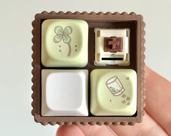 4 Button Desktop Mechanical Keyboard Fidget Toy - 4 Key Sensory ADHD ...