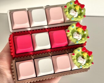 4 Button Desktop Mechanical Keyboard Fidget Toy 4 Key Sensory ADHD ...