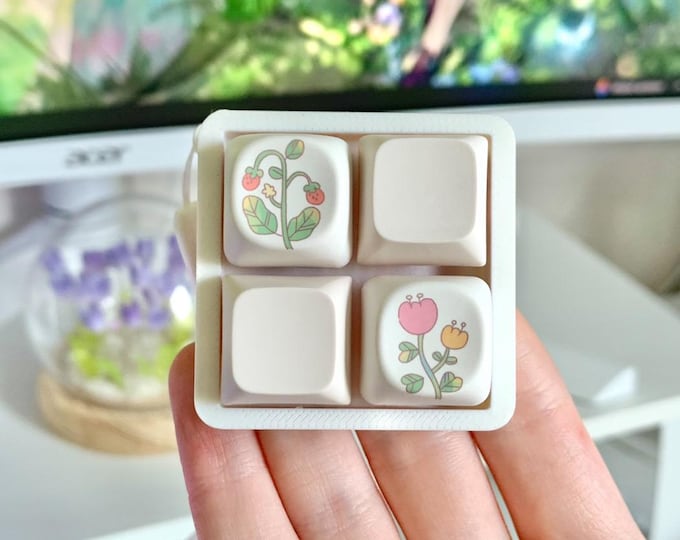 4 Button Desktop Mechanical Keyboard Fidget Toy 4 Key Sensory ADHD ...