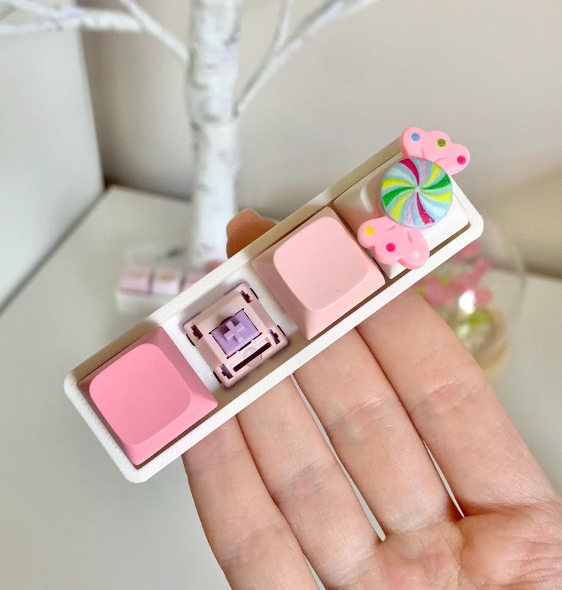 4 Button Desktop Mechanical Keyboard Fidget Toy 4 Key Sensory ADHD ...