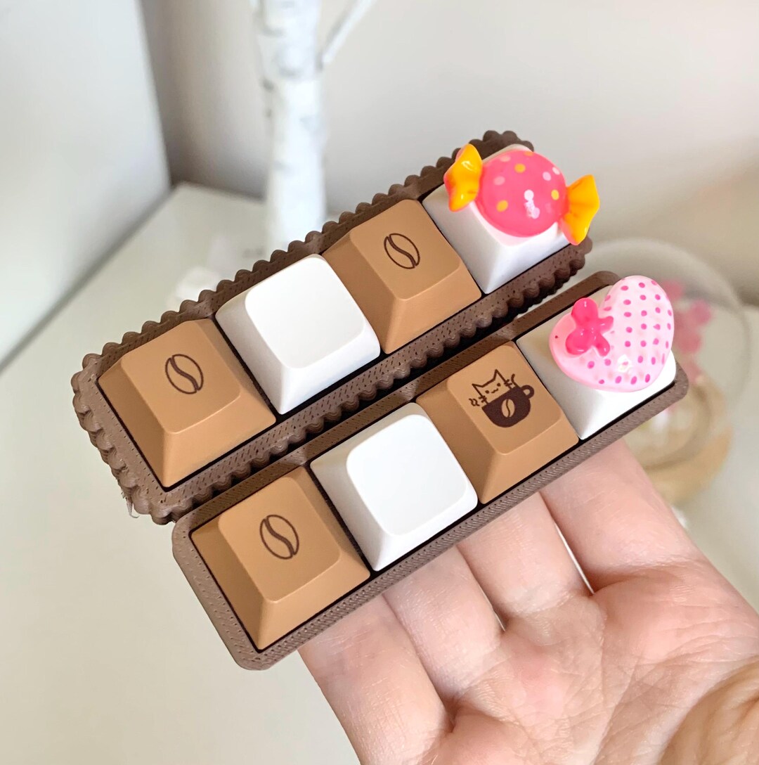 4 Button Desktop Mechanical Keyboard Fidget Toy 4 Key Sensory ADHD ...