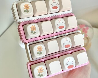 4 Button Desktop Mechanical Keyboard Fidget Toy 4 Key Sensory ADHD ...