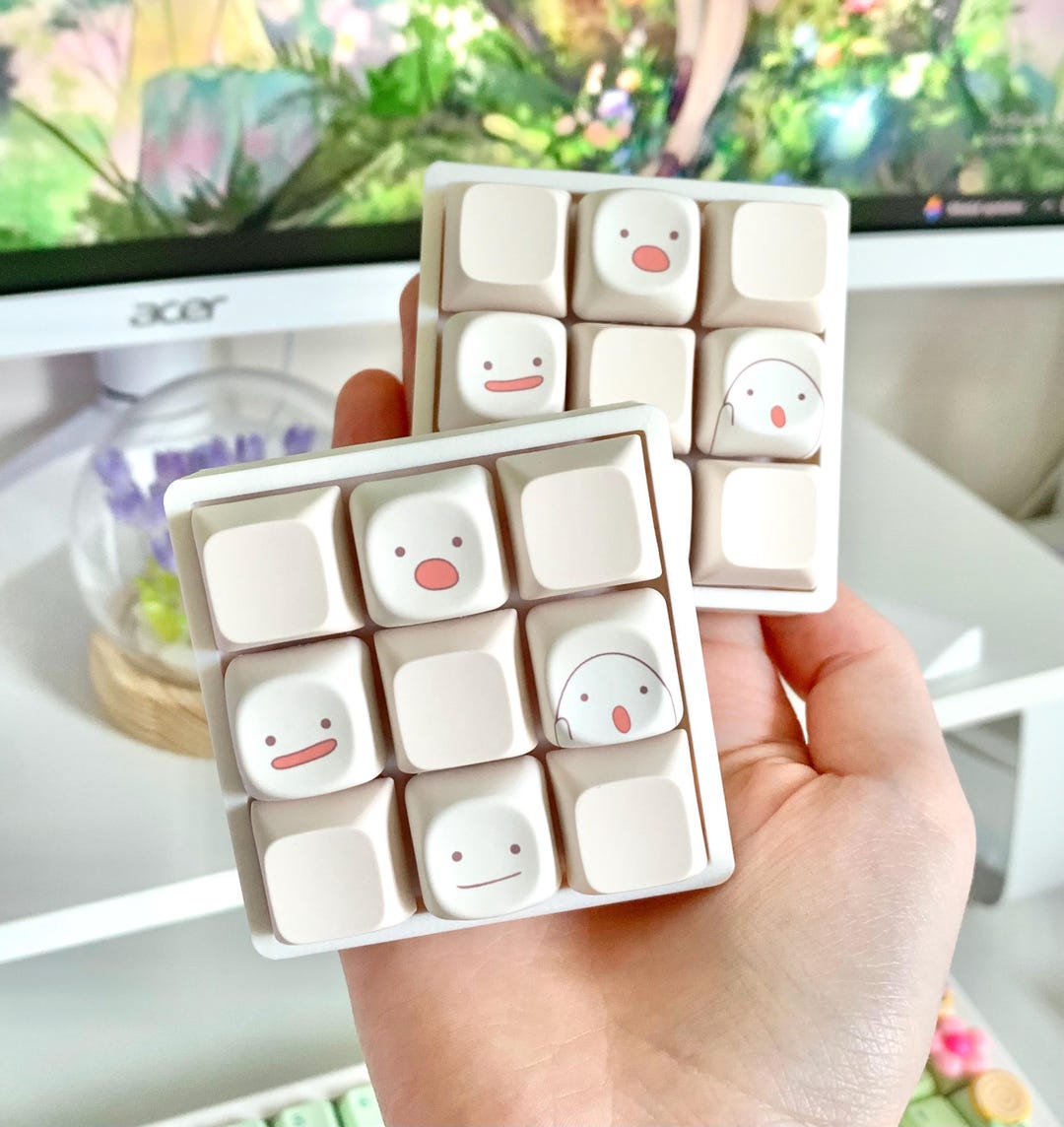 9 Key Desktop Warawara Keyboard Fidget Toy - Creamy and Clicky Custom ...