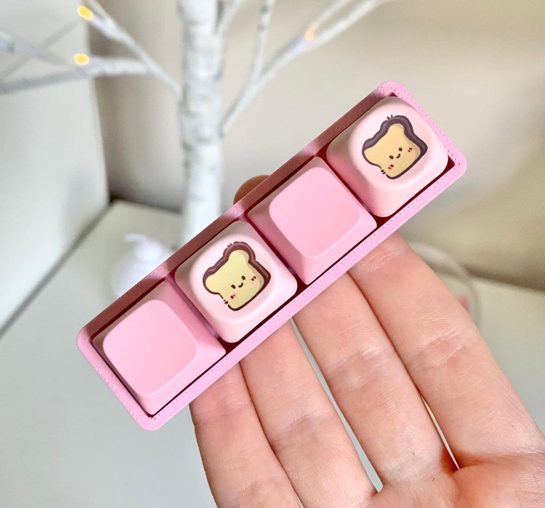 4 Button Desktop Mechanical Keyboard Fidget Toy 4 Key Sensory ADHD ...