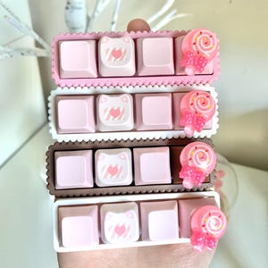 4 Button Desktop Mechanical Keyboard Fidget Toy 4 Key Sensory ADHD ...