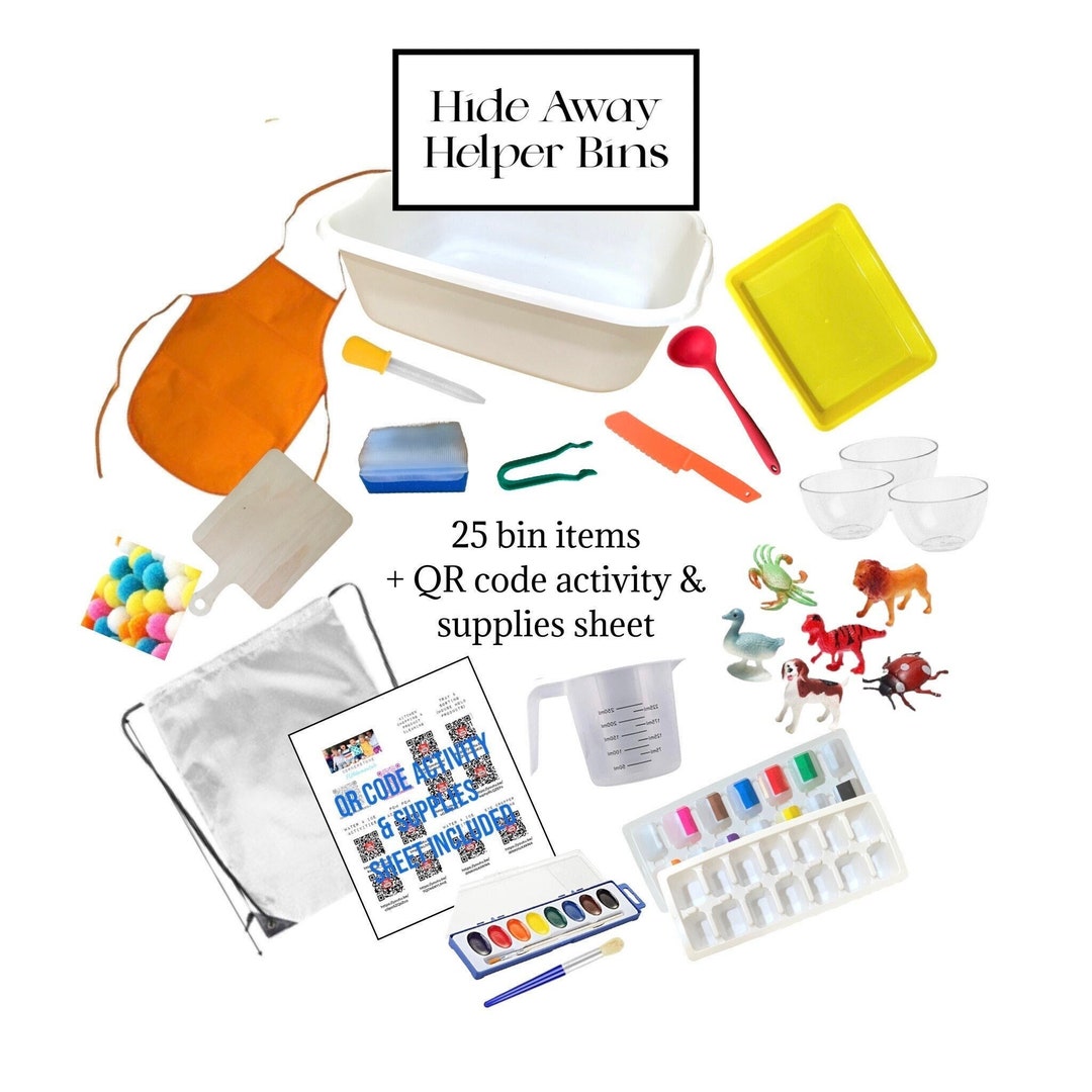 Hide Away Helper Bin Complete Sensory Tool Kit for Kids - Etsy