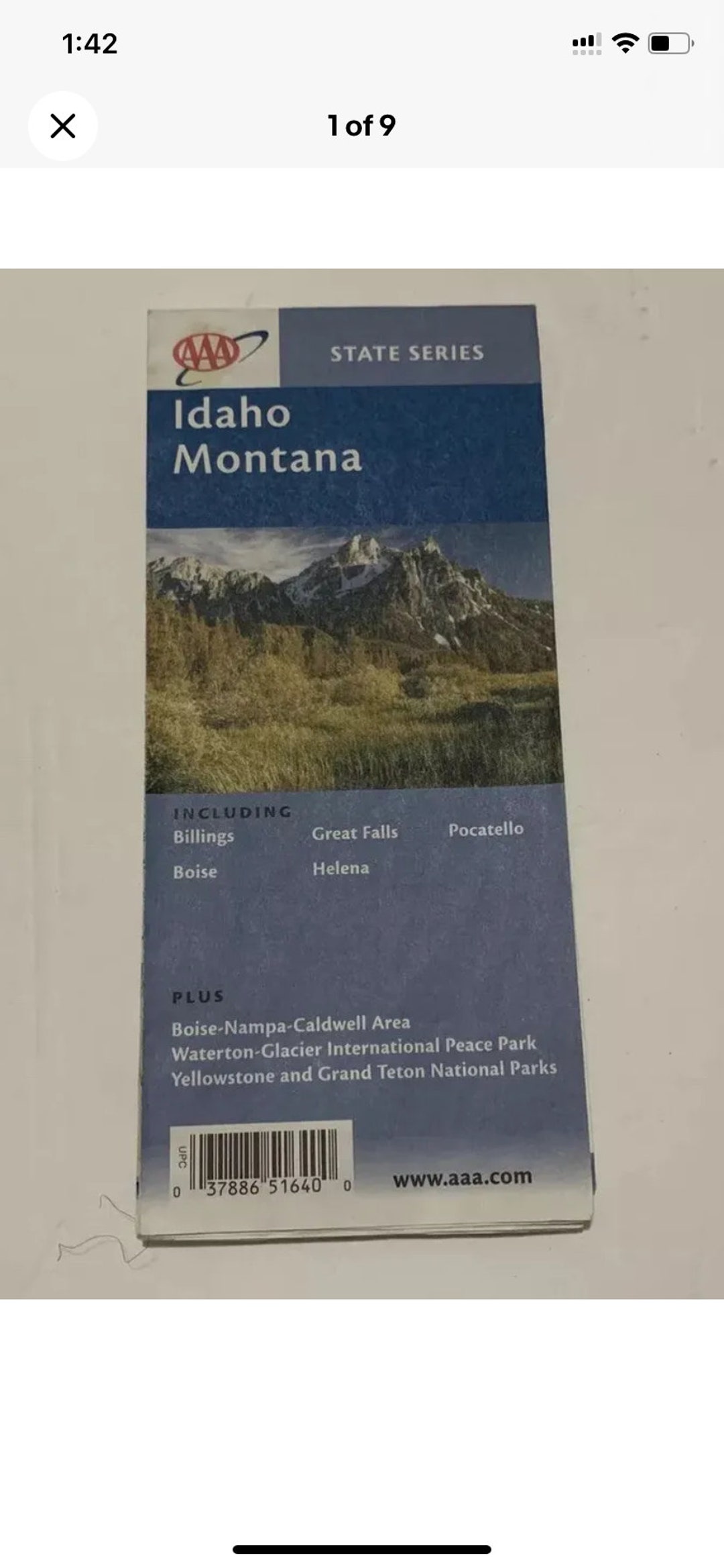 Vintage 2002 Idaho Montana AAA Map Travel Map Fold Tourist Guide ...
