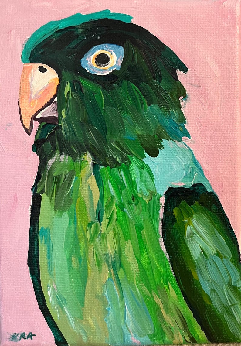 The Happy Parrot - Etsy