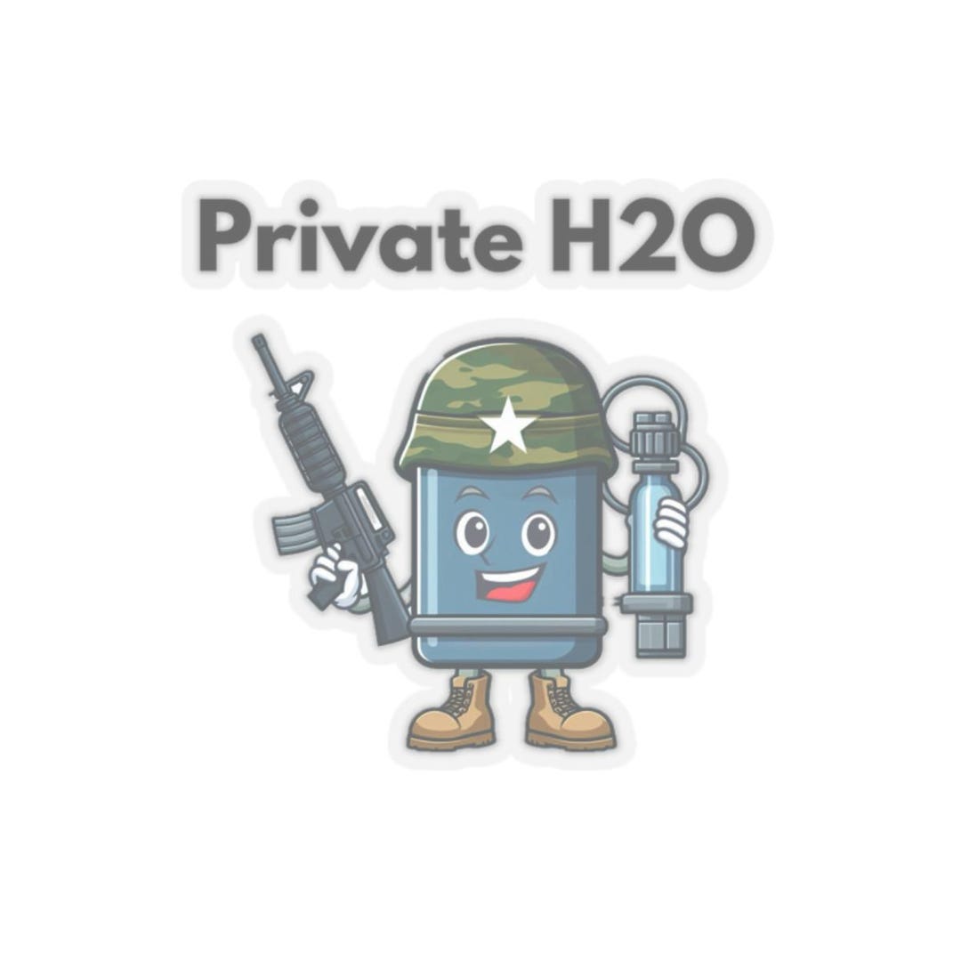Private H2O Military Water Bottle Kiss-cut Stickers, Cute Laptop Decal ...